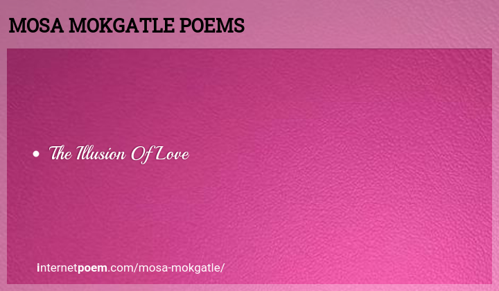 Mosa Mokgatle Poems