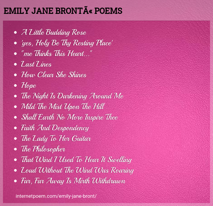 Emily Jane Bronta
