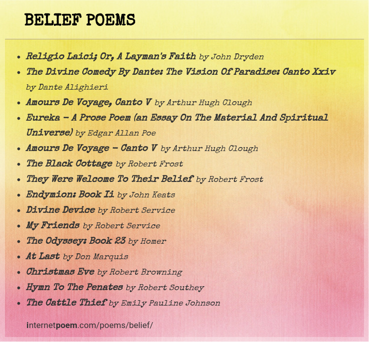 Belief Poems