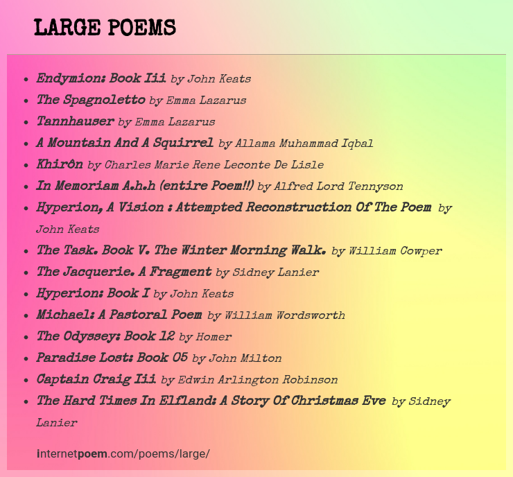 Large Poems