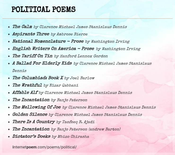 Political Poems
