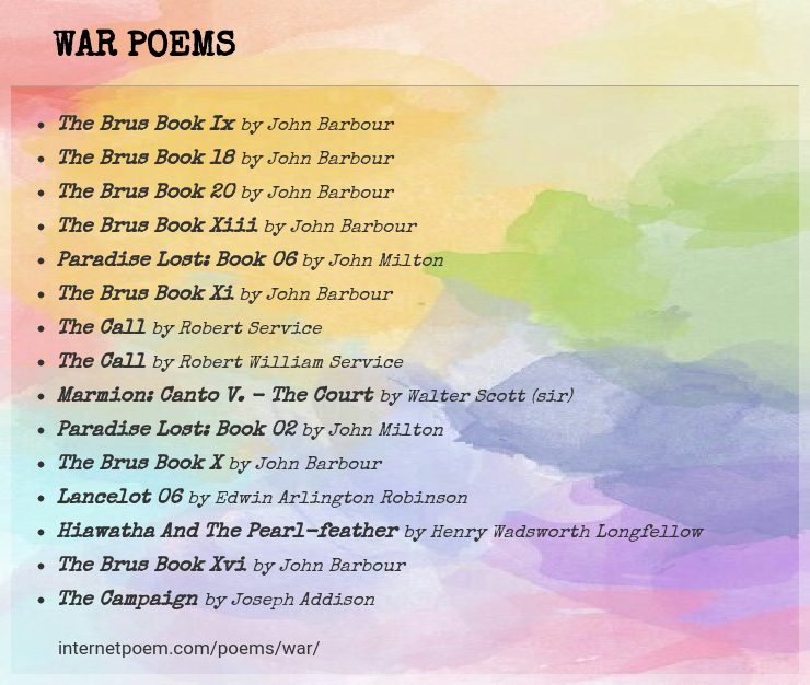War Poems