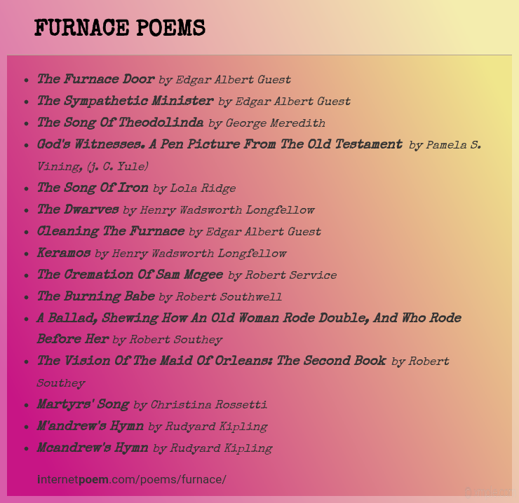 Furnace Poems