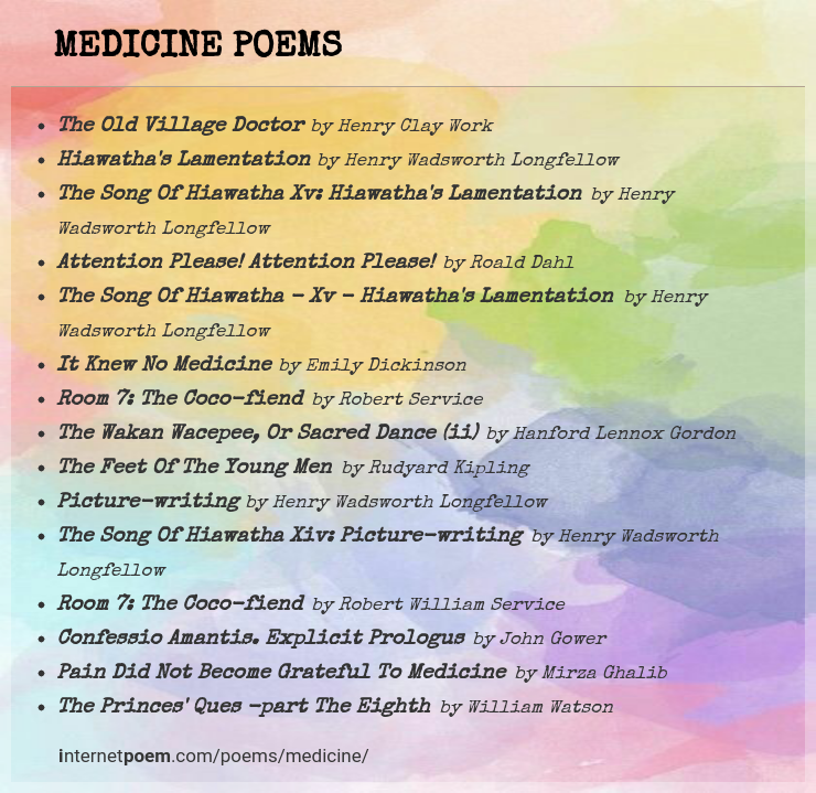 Medicine Poems